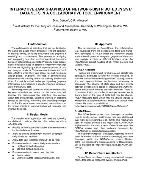 Pdf Interactive Java Graphics Of Network Distributed In Situ Data