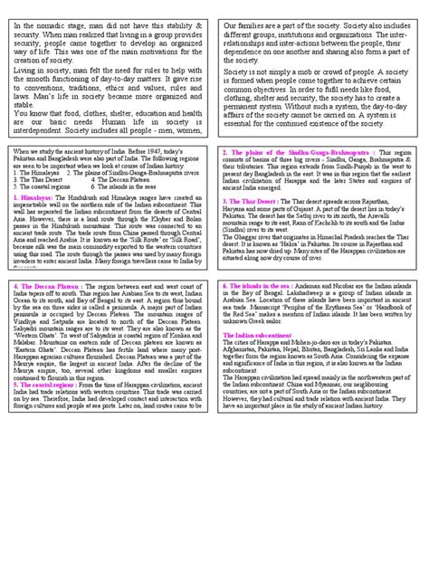 Civics Notes Class Vi Pdf Indian Subcontinent Asia