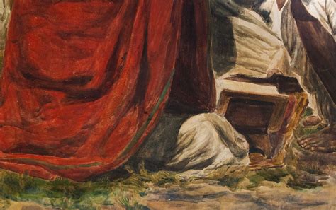 Coppia Di Grandi Acquerelli Su Carta Di Eusebio Scribante Scene