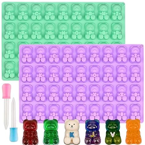 Sakolla Large 5ml Gummy Bear Molds 2 Pack 36 Cavity Bear
