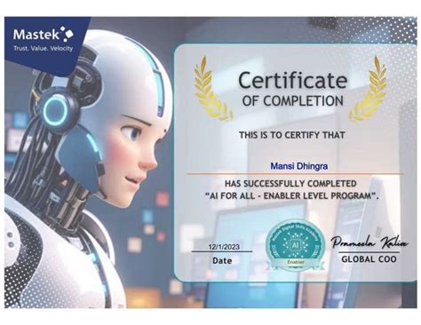 Mansi Dhingra On Linkedin Ai Aicertification Datascience Achievementunlocked Mastek