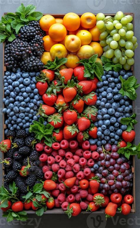 Ai Generated Assorted Fruits Packed In A Wooden Crate For Freshness And Variety 38359429 Stock