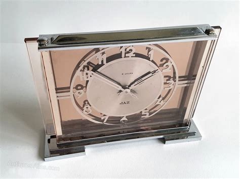 Antiques Atlas Art Deco Glass And Chrome Clock By Jaz