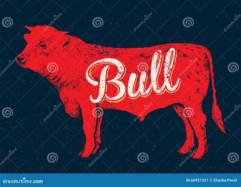 Toro Gráfico De La Silueta Ilustración Del Vector Ilustración De Marca