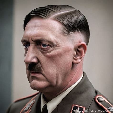 Hitler With A Low Taper Fade Haircut Stable Diffusion Online