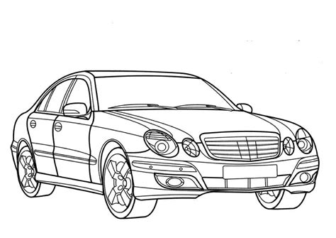 Mercedes E Class Coloring Page Free Printable