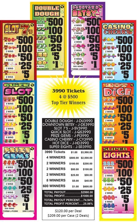 Five Window Pull Tabs These Pull Tab Ticket Games Feature 3990