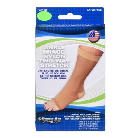 Sportaid Beige Ankle Support Medium Pull On For The Foot Sa1406 Med