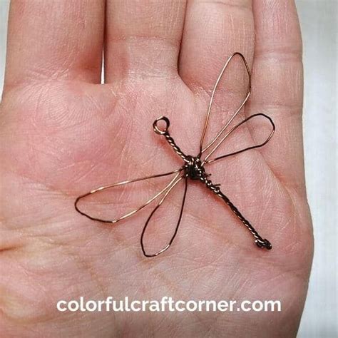 How To Make A Dragonfly Out Of Wire Colorful Craft Corner Diy Wire