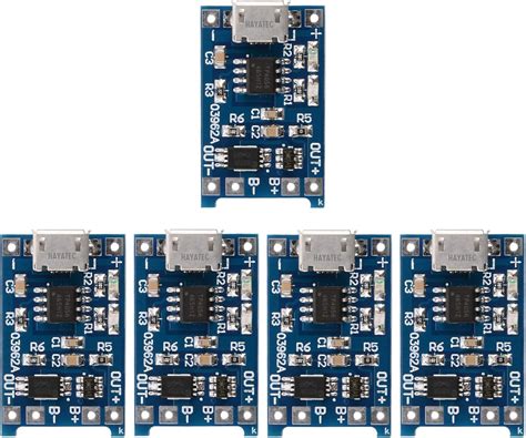 Tp4056 5v 1a Micro Usb 18650 Lithium Battery Charging Board Module