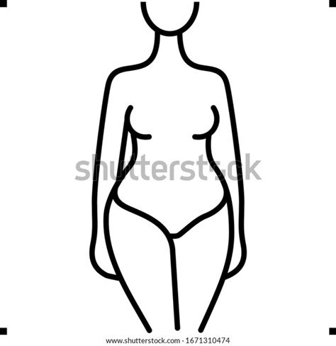 Female Figure Wide Hips Body Shape Stock Vector Royalty Free