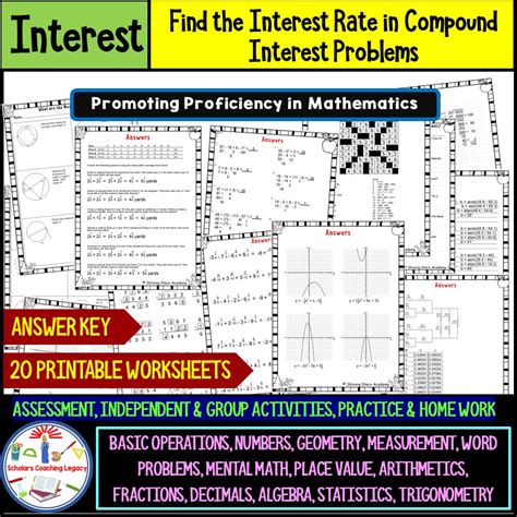Find The Interest Rate In The Compound Interest Rate Problems Math