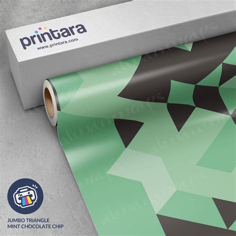 Jumbo Triangle Mint Chocolate Chip Vinyl Wrap Alwan Wraps