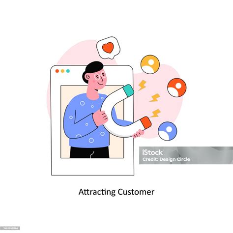 Attracting Customer Flat Style Design Vector Illustration Stock Illustration Stock Illustration