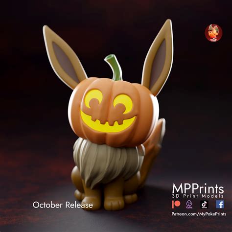 3d File Pumpkin Eevee Presupported And Multimaterial 🎃 ・3d Printing Idea To Download・cults