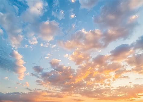 Peaceful Evening Sky With Clouds Background Sunset Sky Cloudy Sky