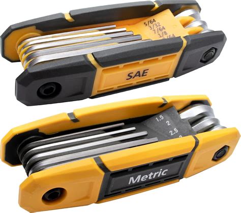 Mulwark 17pcs Folding Allen Wrench Set Metric And Standard Sae Allen