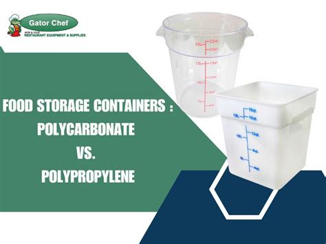 Food Storage Containers Polycarbonate Vs Polypropylene Gator Chef