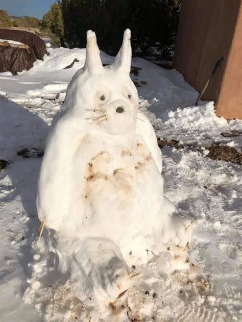 I Did A Totoro Snow Sculpture On 2021 😁 ️ I Hope You Ghibli Fans Enjoy Rghibli