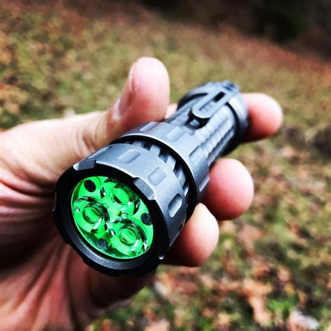 Titanium Edc Flashlight Stonewashed Lite Mechforce Usa Touch