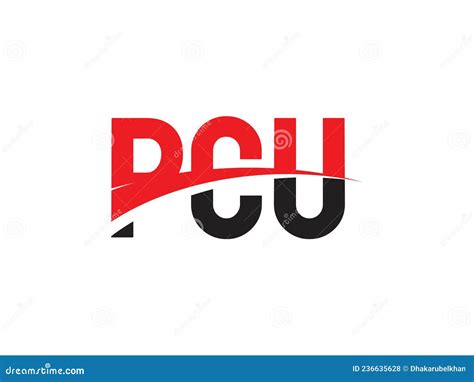 Pcu Letter Initial Logo Design Vector Illustration Stock Vector