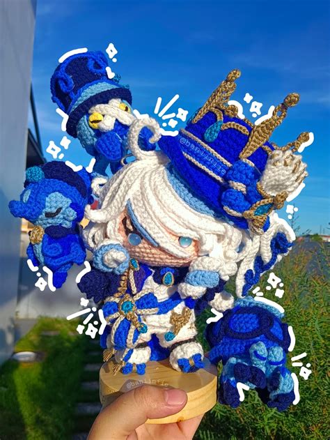 I Crocheted Furina And Her Salon Members R Genshin Impact