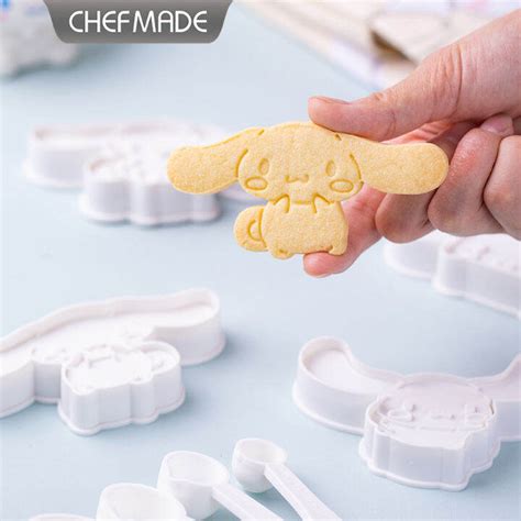 Chefmade Cinnamoroll 4pcs Set Cartoon Cute Three Dimensional Biscuits Die Cake Cookie Mold Set