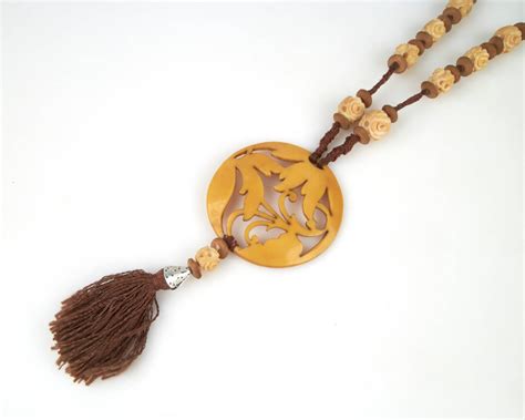 Vintage 1920s Art Deco Flapper Style Necklace With Tassel Etsy