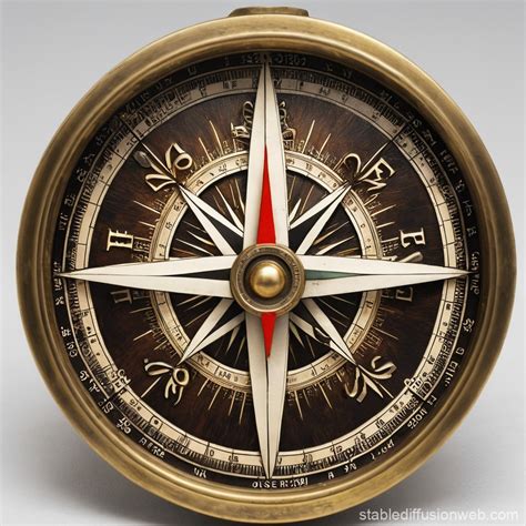 Ancient Brass Compass Stable Diffusion Online