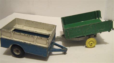 Vintage Matchbox Lesney Two Farm Trailers For Restoration On Ebid