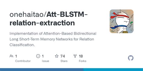 Github Onehaitao Att Blstm Relation Extraction Implementation Of Attention Based