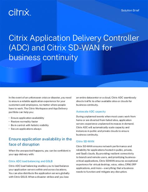Citrix Application Delivery Controller