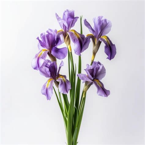 Premium Ai Image Realistic Iris Commercial Photography On White Table
