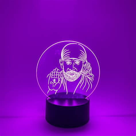 Sai Baba Desk Light Sai Baba 3d Light Sai Baba Led Light 3d Light Saibaba Sai Baba Sai