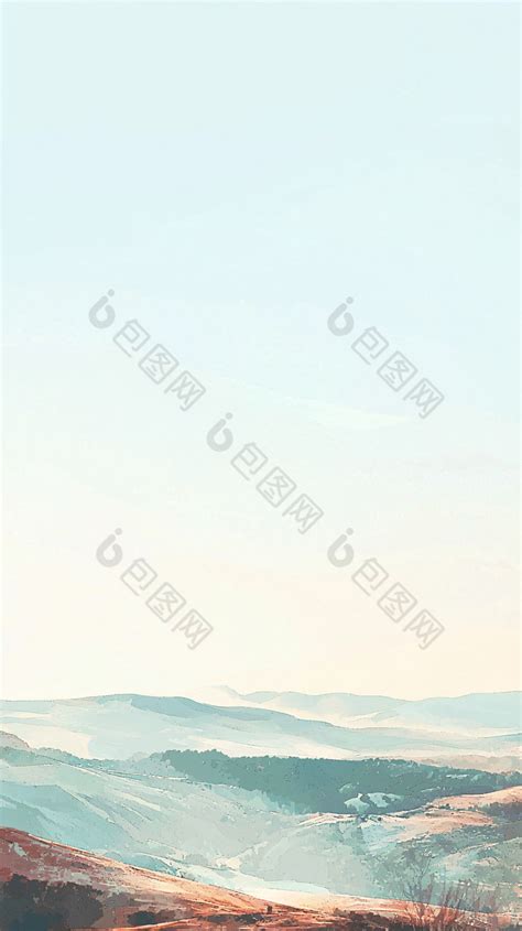极简主义山峦风景图片 包图网企业站