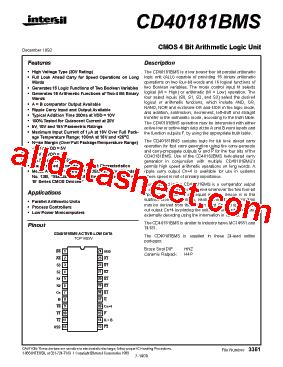 Cd4018 Datasheetpdf Intersil Corporation