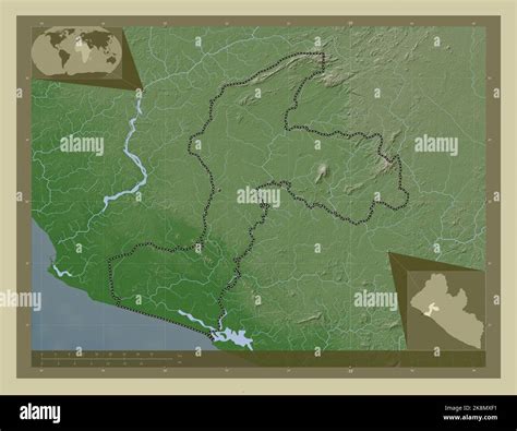 Margibi County Of Liberia Elevation Map Colored In Wiki Style With