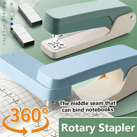 360 Stapler Rotation Heavy Duty Stapler 24 6 Staples Effortless Long Paper Swivel Stapler