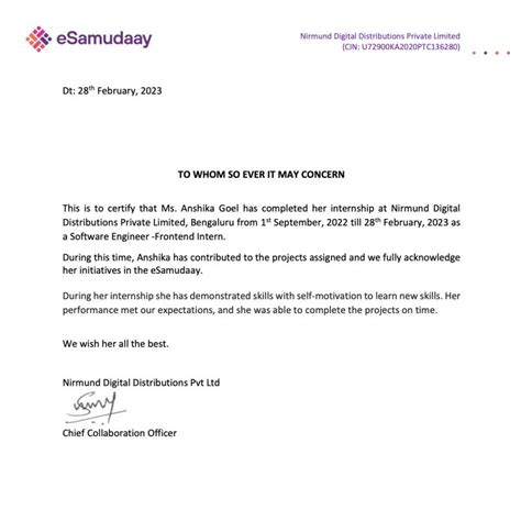 anshika goel on linkedin internship learning experience