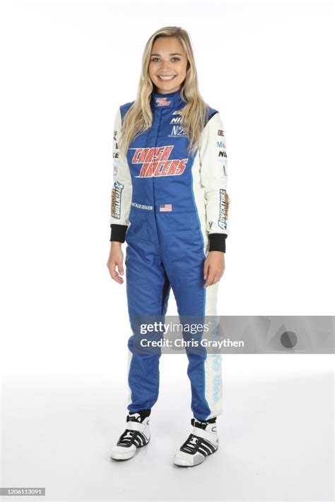 Natalie Decker Poses For A Photo At Daytona International Speedway On