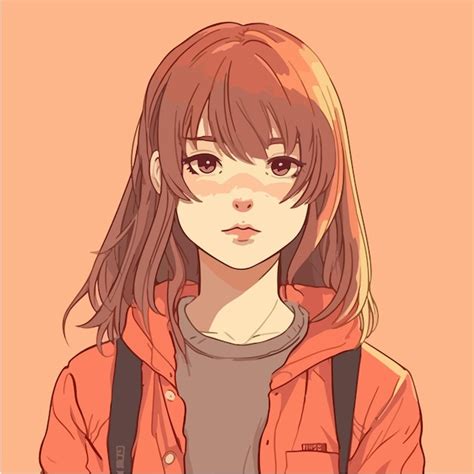 Junge Süße Mädchen Anime Stil Charakter Vektor Illustration Design