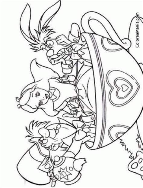 Dibujos De Alicia En El Pais De Las Maravillas Para Colorear Pintar E