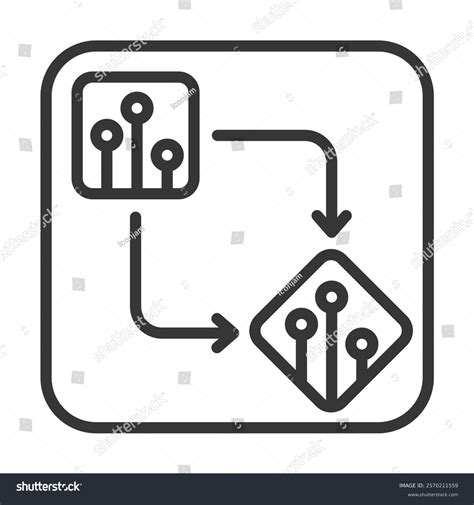 Model Interpretability Icon Vector Illustration Outline Stock Vector