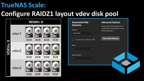 Truenas Scale Configure Raidz1 Layout Vdev Disk Pool Youtube