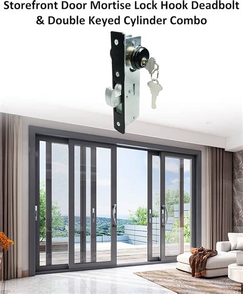 Commercial Door Lock Sets Storefront Door Mortise Lock Hook Deadbolt