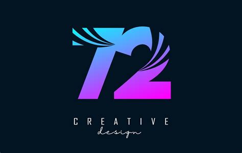 Colorful Creative Number 72 7 2 Logo With Leading Lines And Road