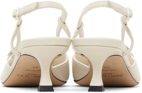 Jimmy Choo White Mimmi Sling Back 50 Heels Ssense Canada