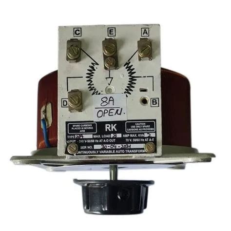 8 A Open Type Variable Transformer Efficiency High At Best Price In