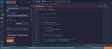 Solidity Remix Ide My Code Compiles But I Still Get Red Space In The First Line It Says
