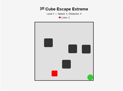 Cube Escape Extreme Game Using Html Css And Javascript With Source Code Sourcecodester